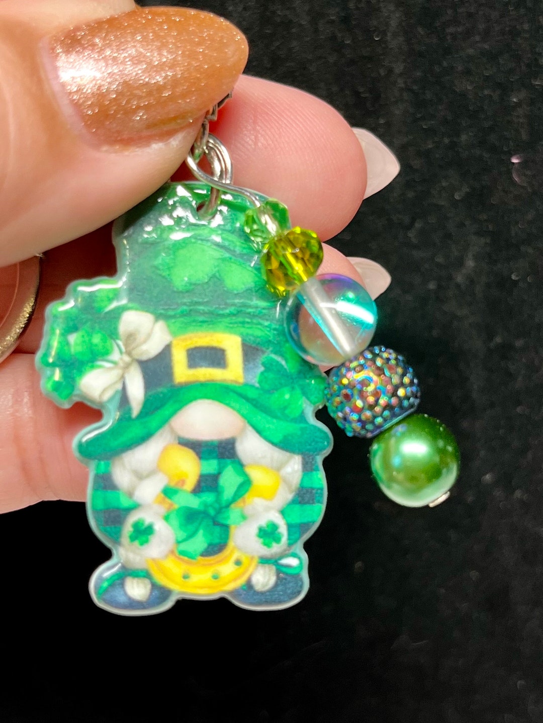 Adorable Lucky Leprechaun GNOME Key Fob/keychain for Phone, Decorate ...
