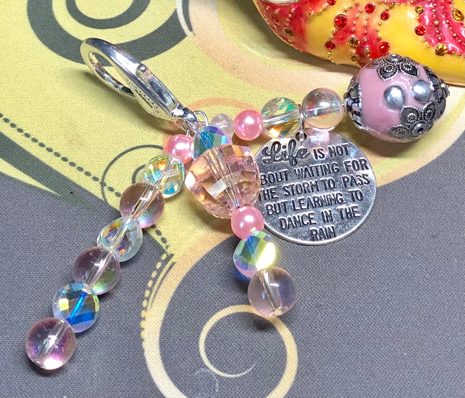 PINK Indo Glitter Dazzling Key Fob/keychain for - Etsy