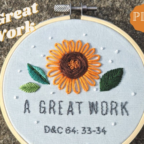 A Great Work 2021 LDS Youth Theme Embroidery Pattern LDS - Etsy