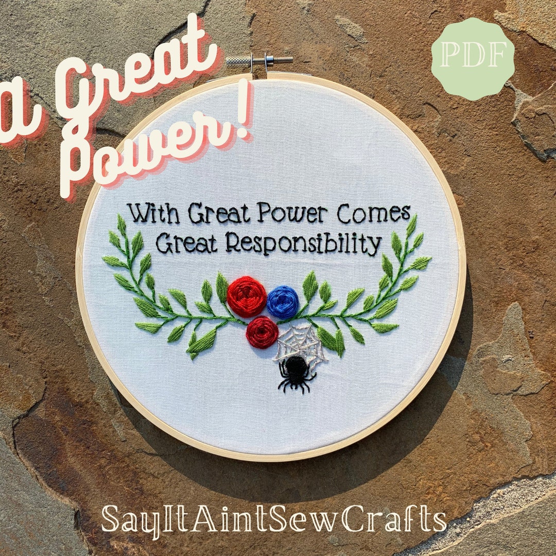 Marvel Embroidery- Marvel- Spiderman- Spiderman Embroidery- Beginner ...