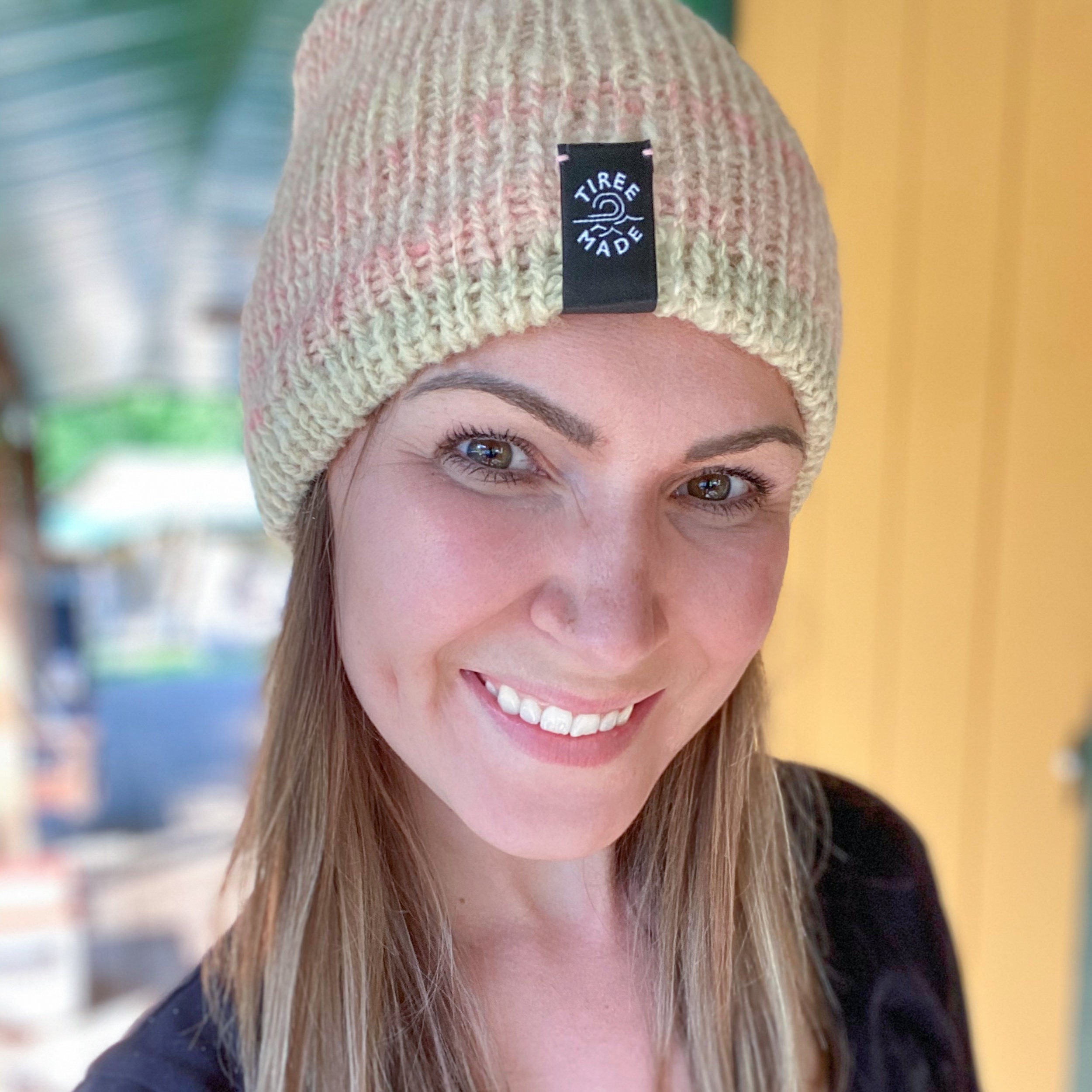 Handmade Tiree Pure New Wool Double Layer Woolly Beanie. Winter Hat ...