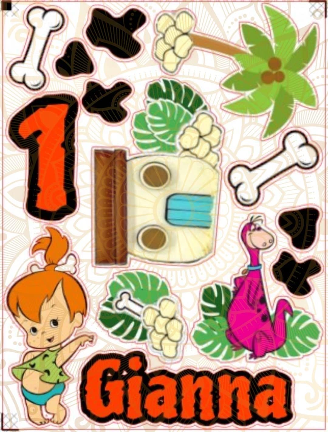 Pebbles Cake Topper - Etsy