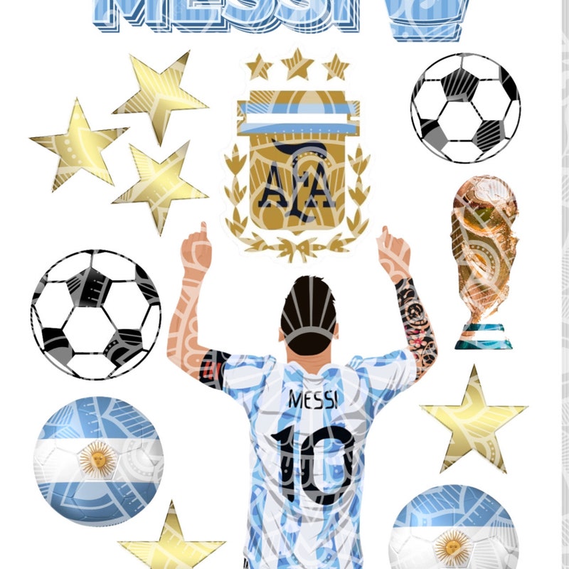 Messi Cake Topper Svg - Etsy