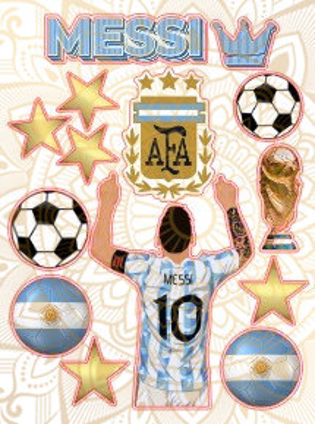 Messi Cake Topper - Etsy