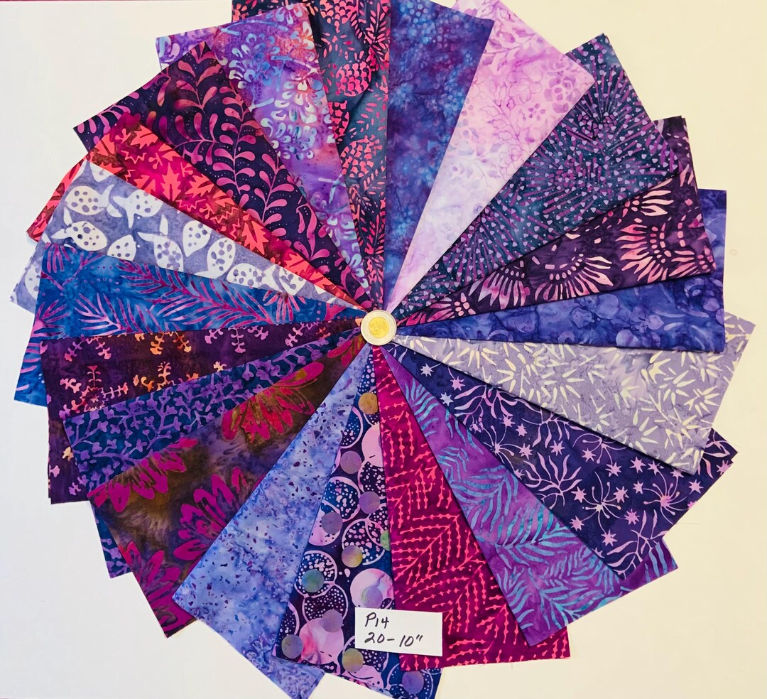 21 10” Batik Layer Cake Squares Purples P14 - 10” - Etsy