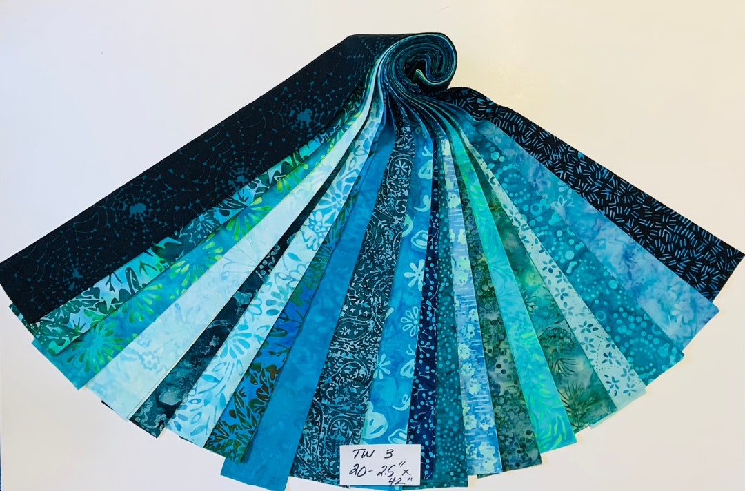 20 2.5 Batik Jelly Roll Strips Blue Green T 3 2.5 - Etsy