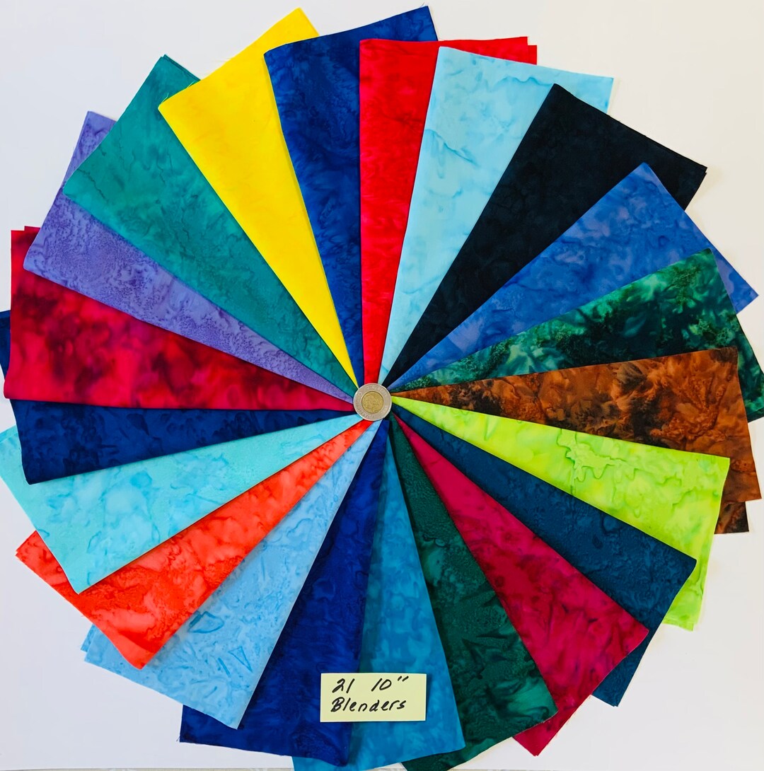 21 10” Batik Layer Cake Squares Blender Watercolour - Etsy