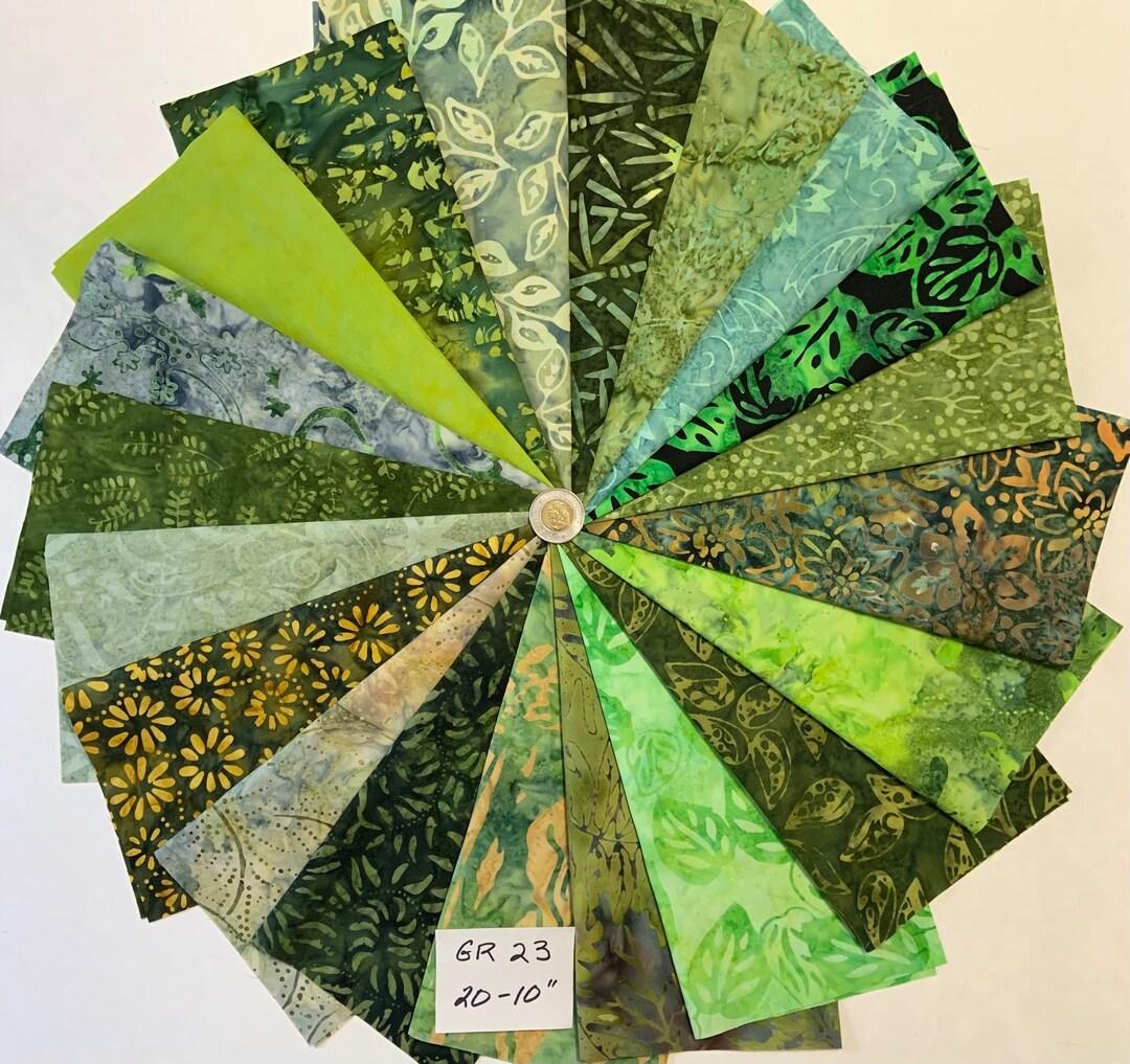 21 10” Batik Layer Cake Squares Greens Gr 23 - Etsy