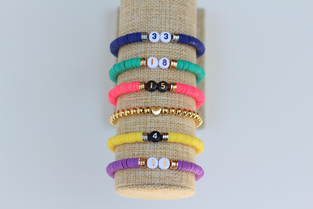 Lucky Numbers Bracelet | Personalized Number Bead Bracelet | Number ...