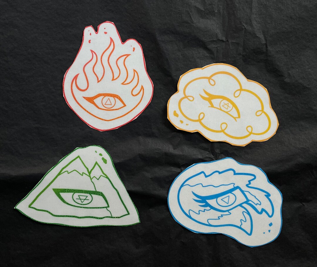 Elemental Eyes 3 Transparent Stickers - Etsy
