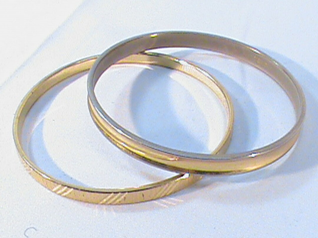 2-vintage MONET Bangle Bracelets - Etsy