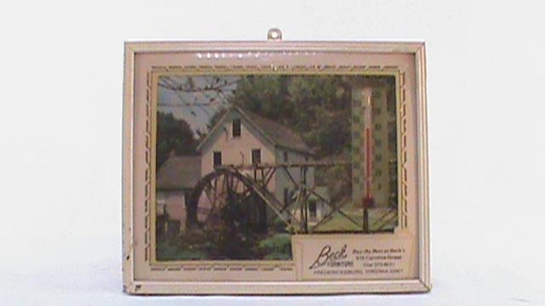 Vintage 1976-77 Reverse Image BECK FURNITURE Advertising Thermometer ...