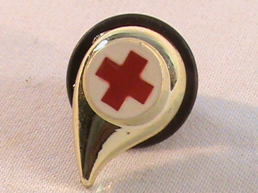 Vintage RED CROSS Water Blood Drop Lapel Pin - Etsy