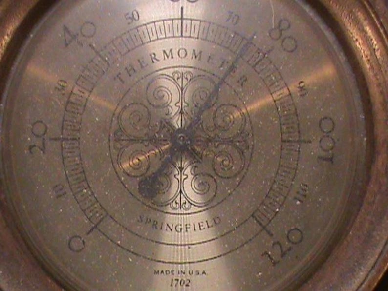 Vintage 1960’s Springfield Thermometer Barometer Humidity Meter Plastic ...