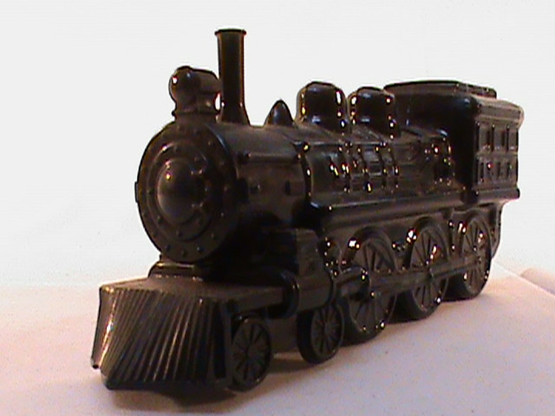 5 Vintage AVON Locomotive Glass Decanters 1 in Original Box - Etsy