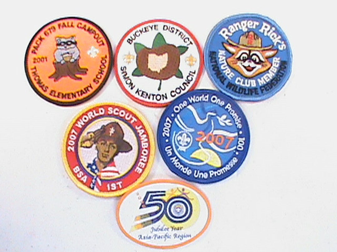 6-vintage Boys Scouts of America Shoulder Patches 2007 World Scout ...