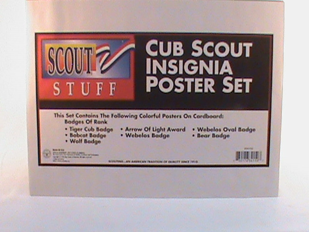 1996 NOS Scout Stuff Cub Scout Insignia Poster Set - Etsy