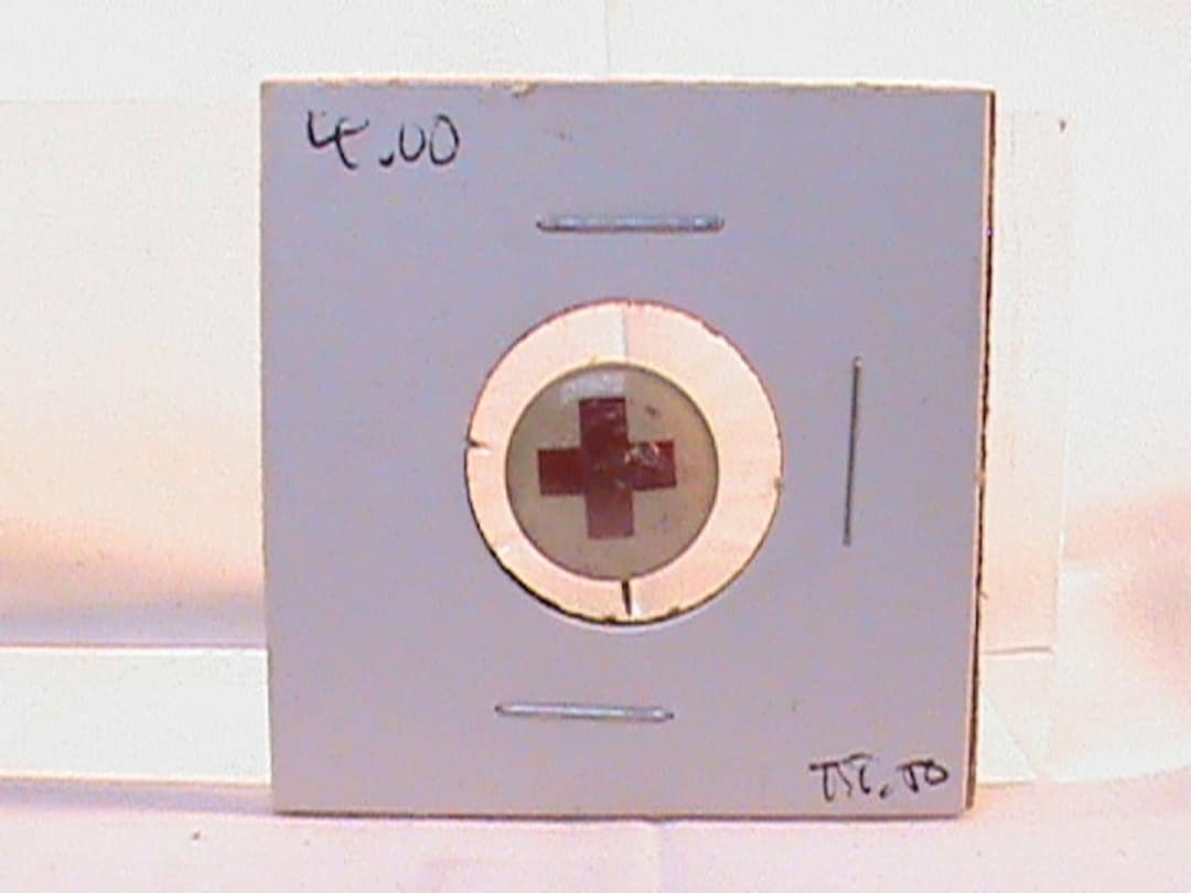 Vintage WW2 Era American Red Cross Pin Pinback With Cross - Etsy
