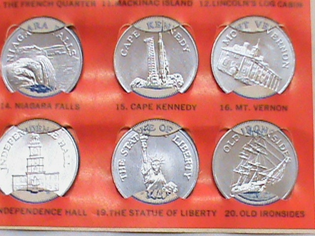 Vintage 1969 Completed SUNOCO Landmarks of America Coin Game - Etsy