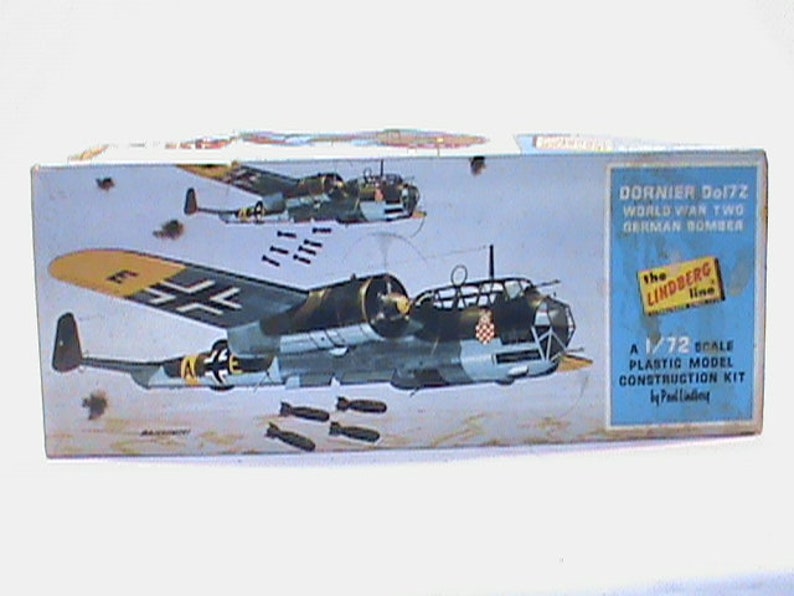Vintage 1967 LINDBERG LINE Dornier Do17z WW2 German Bomber 1/72 Model ...