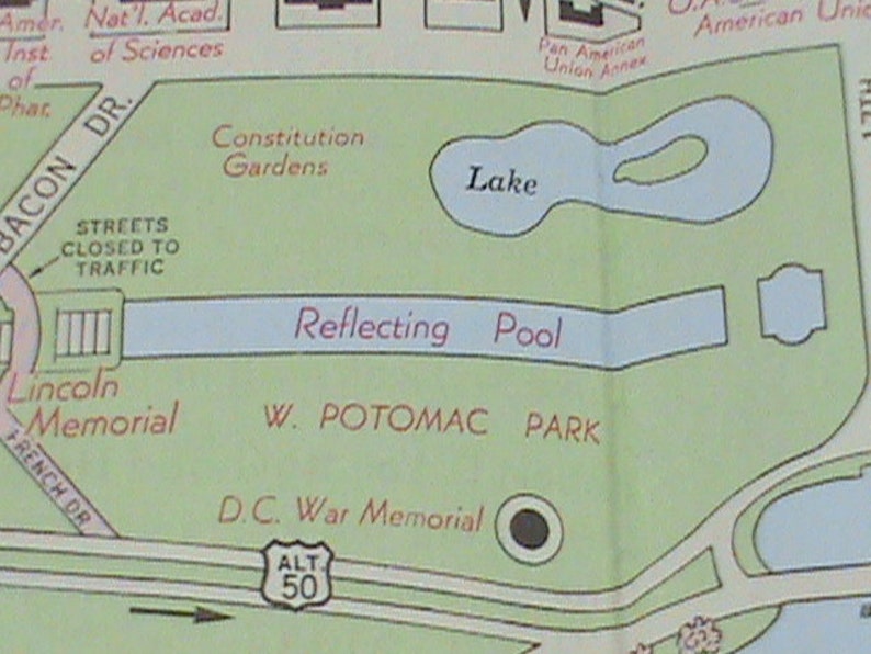 Vintage 1980 AAA Visitor Guide Map of Washington DC - Etsy