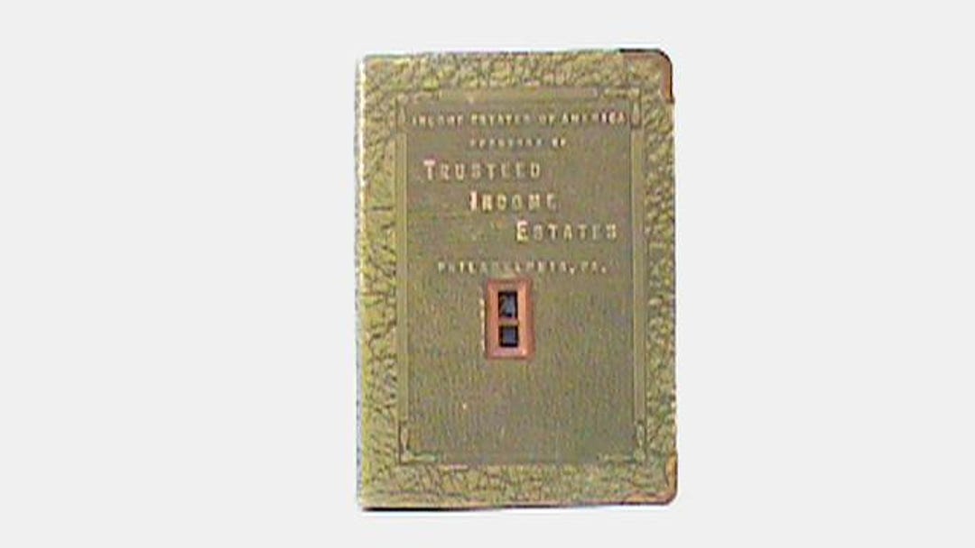 Vintage 1920s Metal Calendar Coin Bank Trusted Income Estates ...