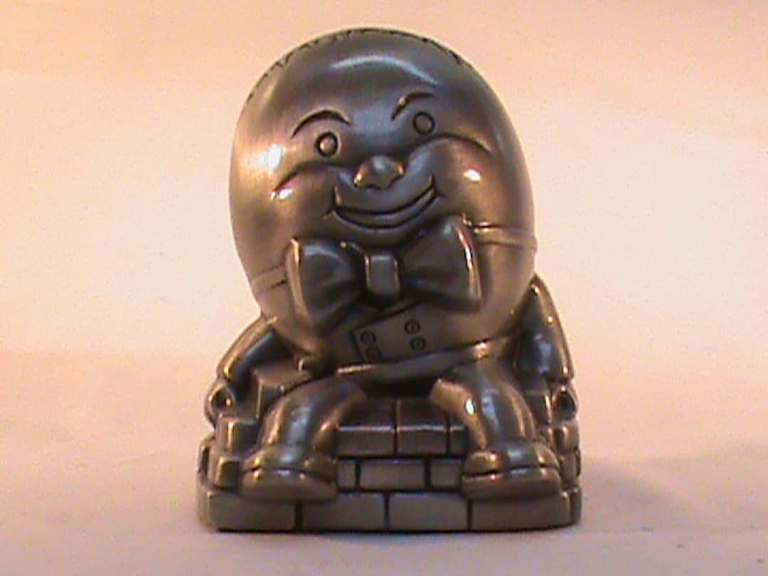Vintage Pewter Humpty Dumpty Bank - Etsy
