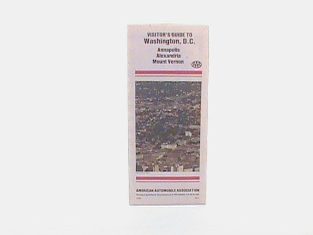 Vintage 1980 AAA Visitor Guide Map of Washington DC - Etsy