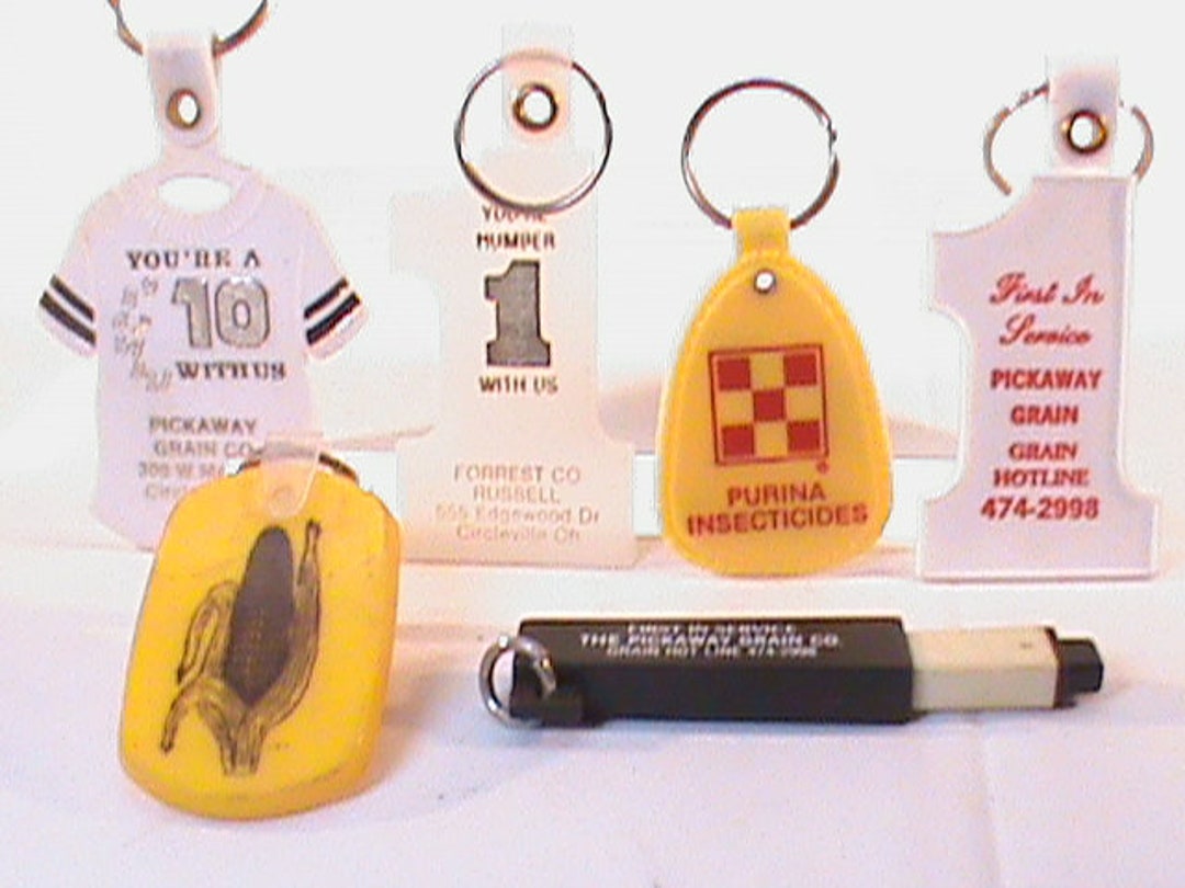 6-vintage Farm Based Keychains - Etsy