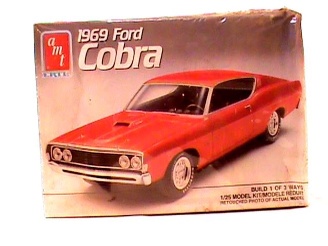 Vintage AMT ERTL 1969 Ford Cobra Model Kit Scale 1:25 Factory Sealed ...