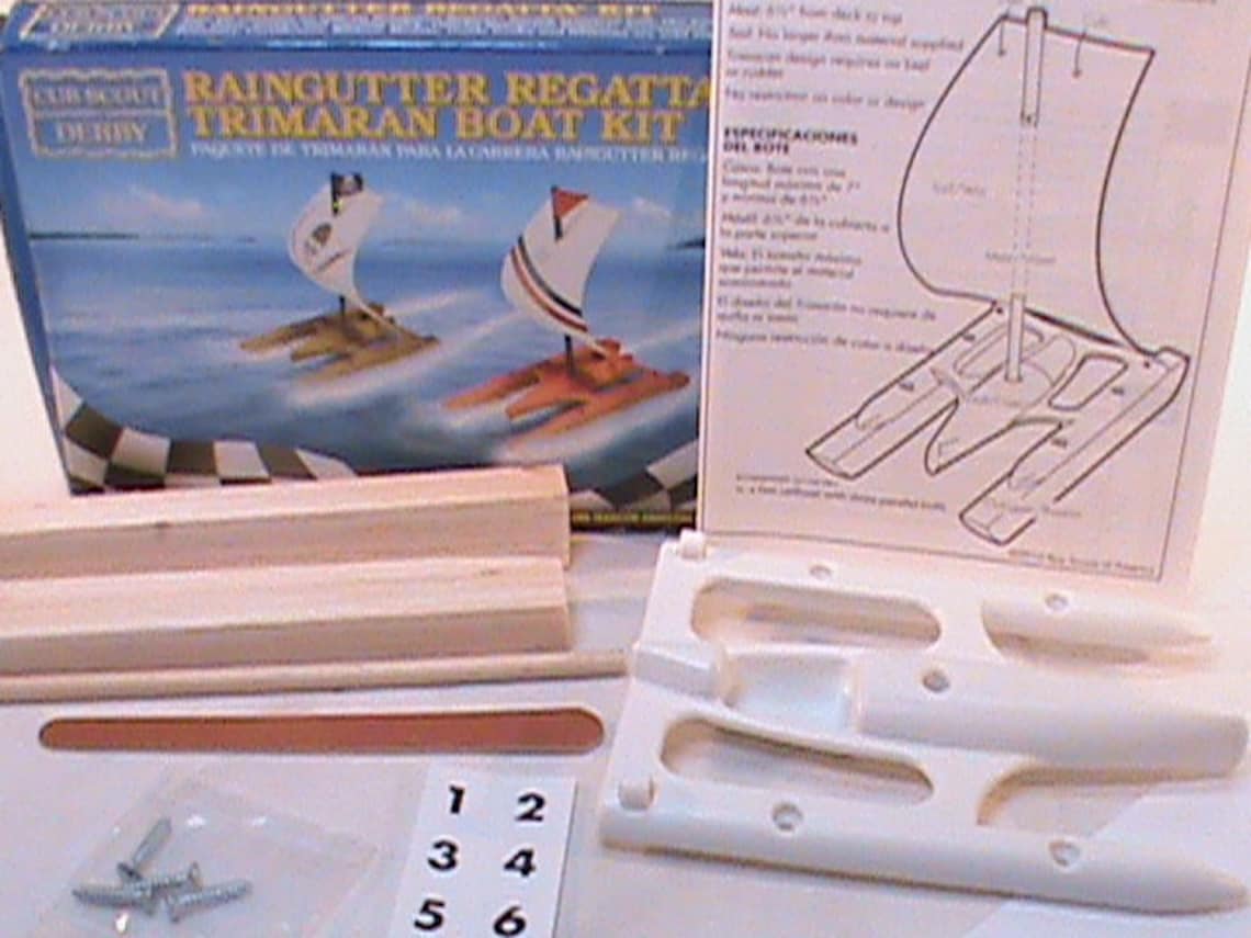 Cub Scout Derby Raingutter Regatta Trimaran Boat Kit No. | Etsy