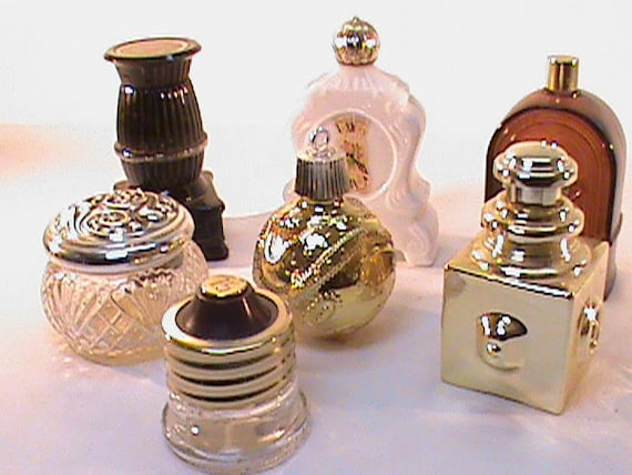 7 Vintage AVON Decorative Glass Bottles Pot Belly Stove Bubble | Etsy