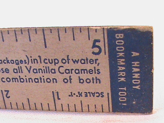 Vintage KRAFT Caramel Advertising Cardboard Ruler - Etsy