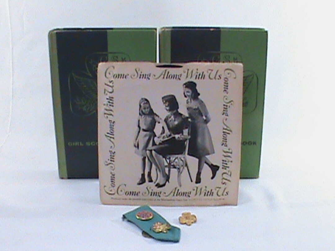 Vintage Girl Scout Lot Girl Scout Handbook 1956 and 1957 Come Sing ...