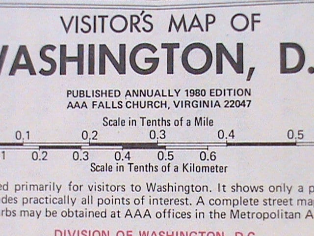 Vintage 1980 AAA Visitor Guide Map of Washington DC - Etsy