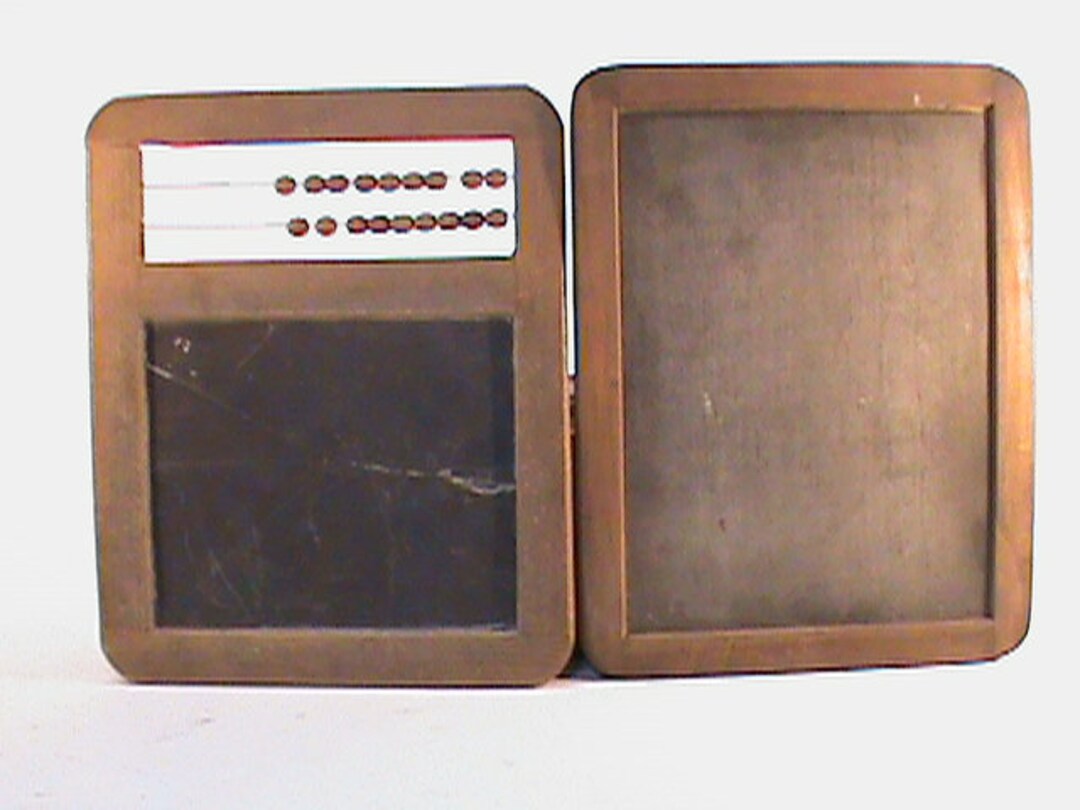 2-vintage Student Hand Held Chalk Board and Hand Held Chalk Board With ...
