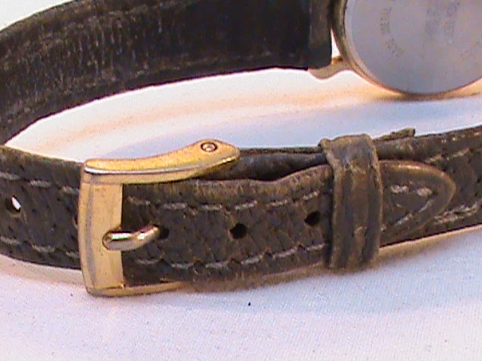 Vintage Women's MONET Watch With Black Leather Band Needs Battery or ...