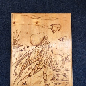 Octopus Burn Art Pyrography - Etsy