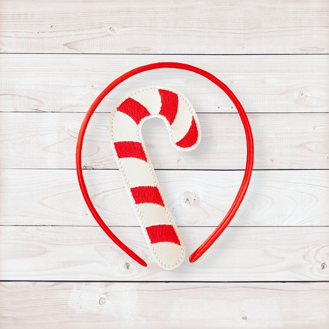 Candy Cane Christmas Headband Slider: Holiday Hair Accessory - Etsy