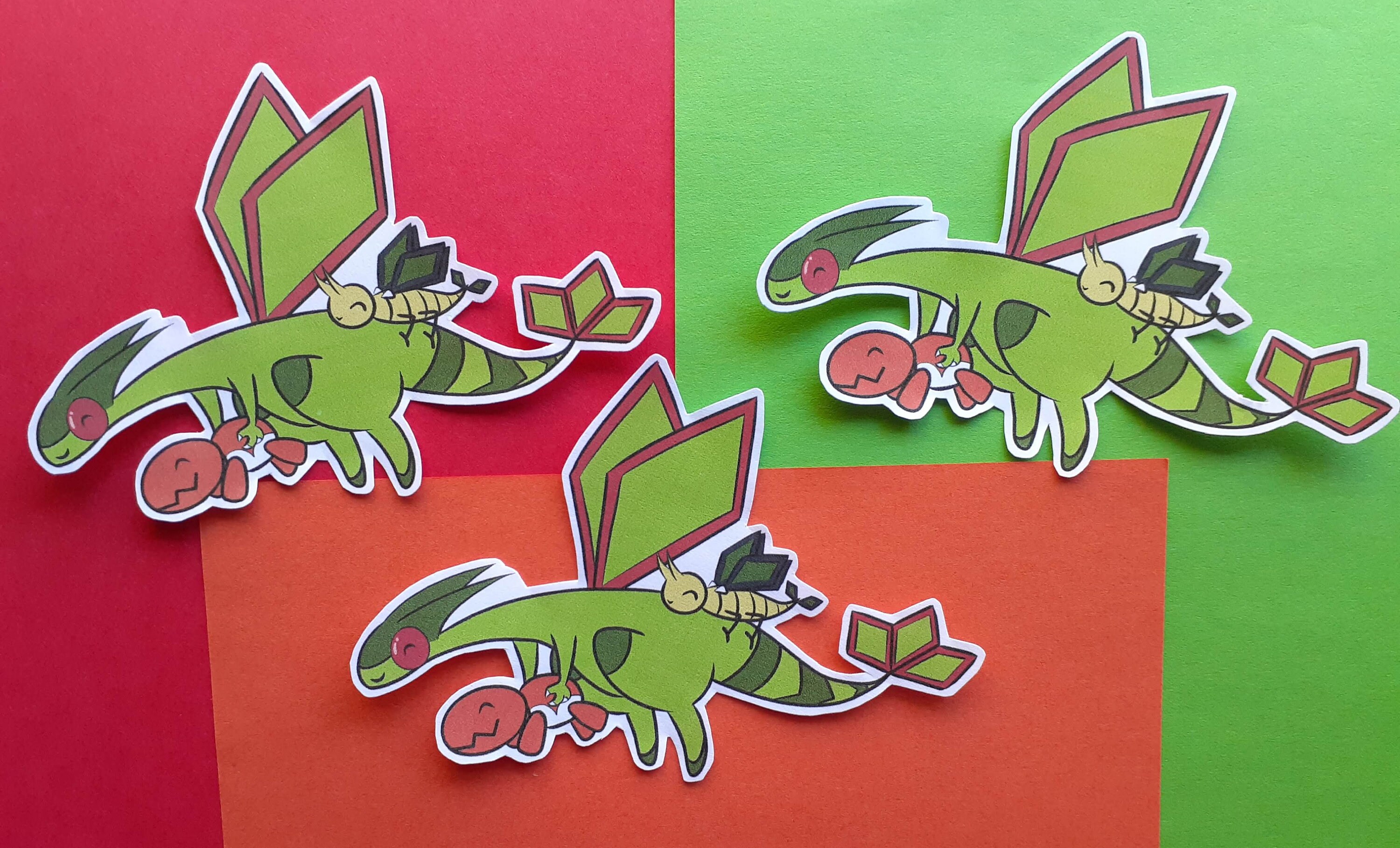 Flygon Evolution Line Cuddle Pile Sticker | Etsy