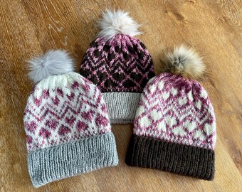 Heart Knit Hat - Etsy