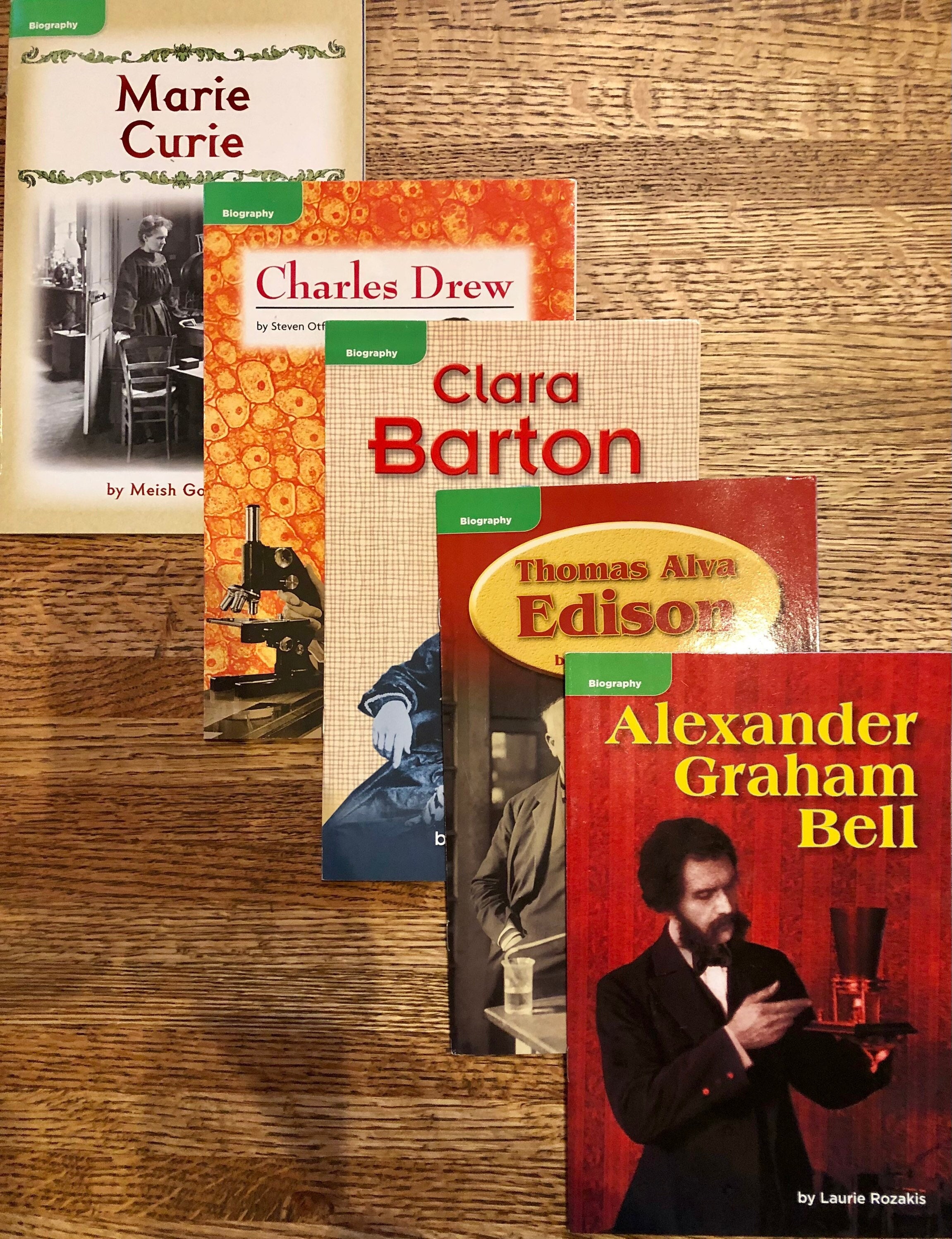 Set of 5 Vintage Children's Books / Readers: marie Curie, Clara Barton ...
