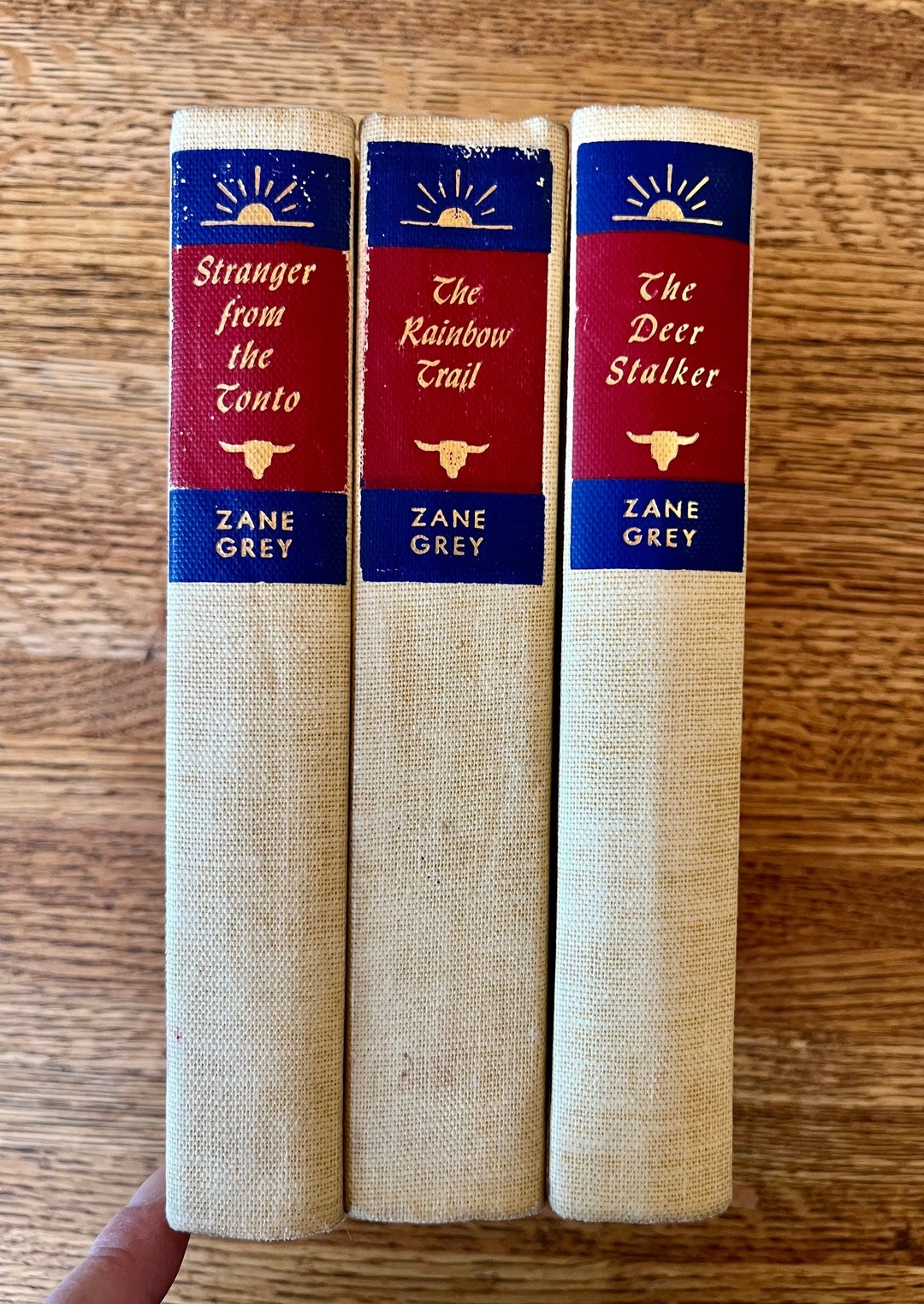 3 Zane Grey WESTERN Books: stranger From the Tonto, the Rainbow Trail ...