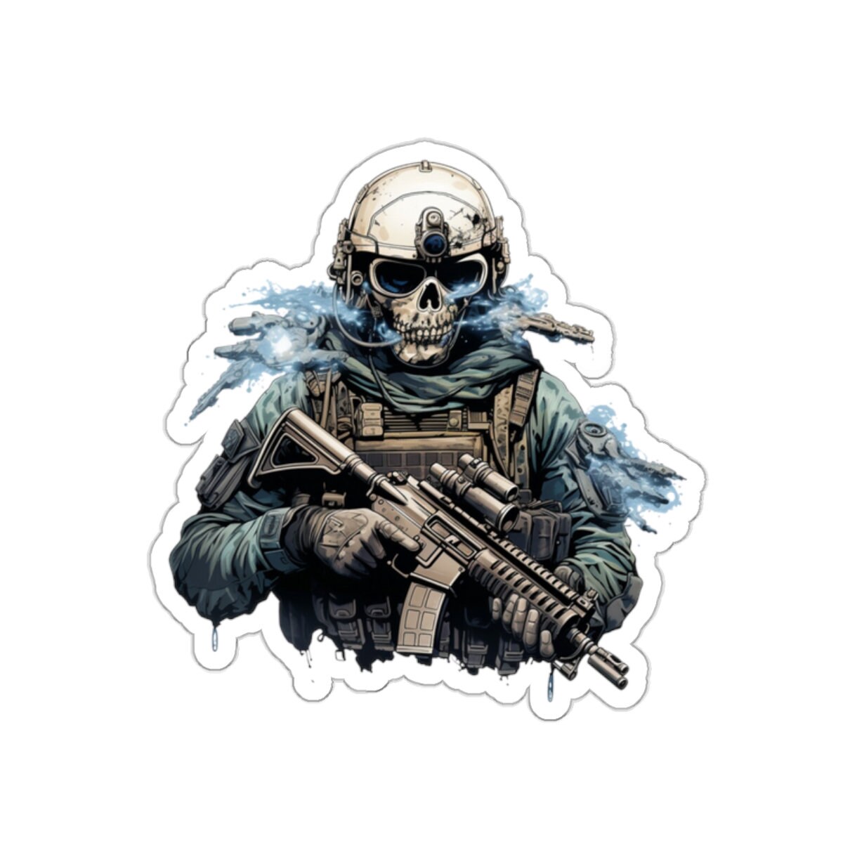Tactical Unit Sticker Decal: Smokey Special Ops Skeleton Warrior - Etsy