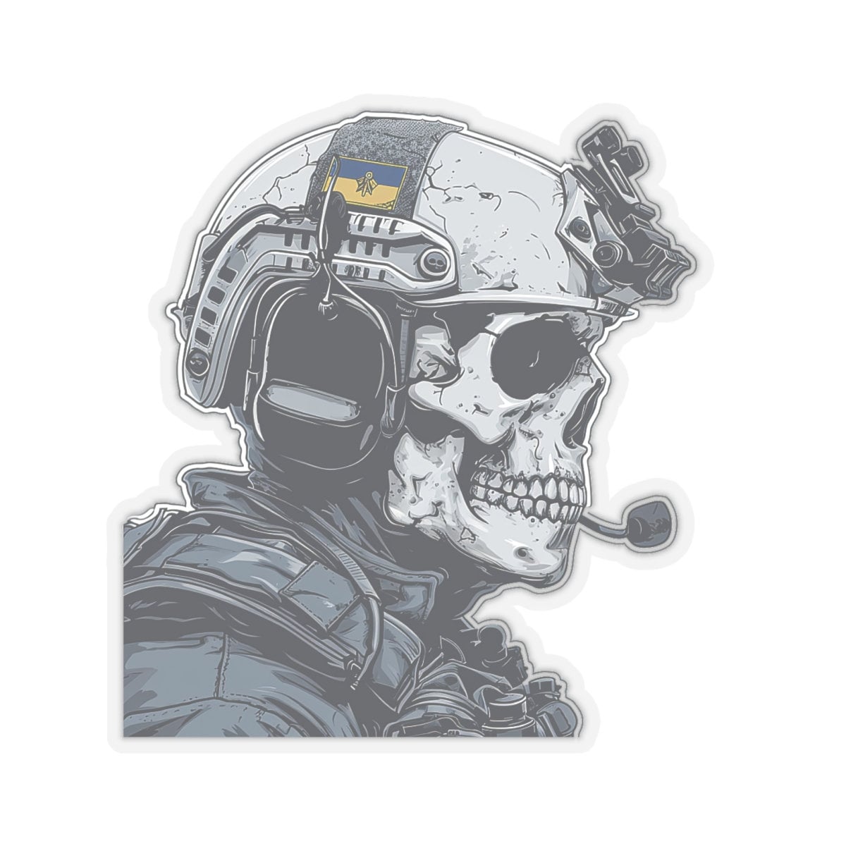 Skeleton SF Operator Tactical Ukraine Sticker Decal - Etsy
