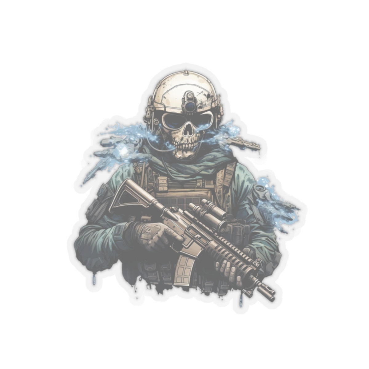 Tactical Unit Sticker Decal: Smokey Special Ops Skeleton Warrior - Etsy