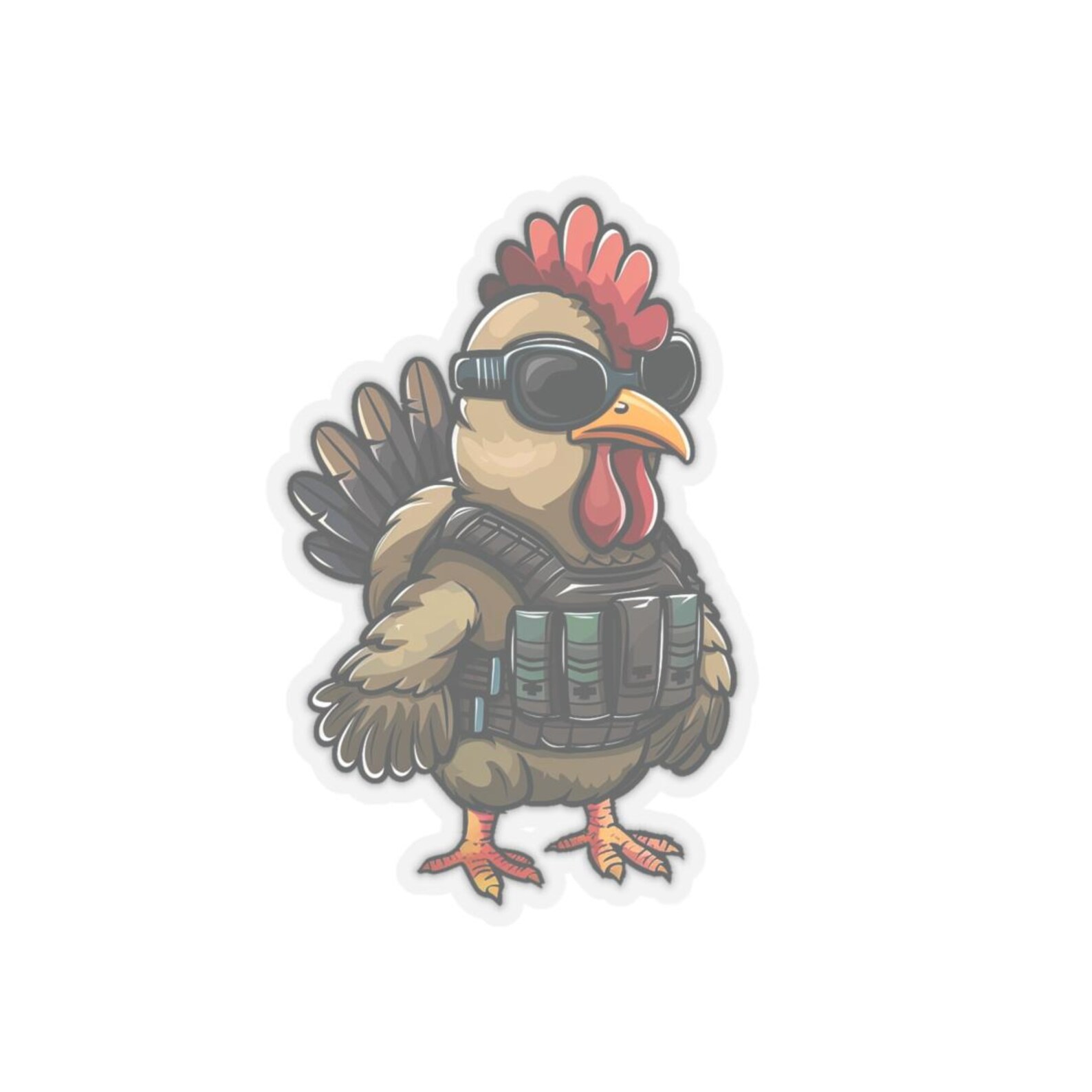 Tactical Mr. Thanksgiving Turkey Sticker - Etsy
