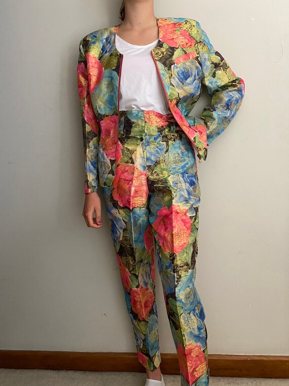 Mondi Pink Rose Floral Brocade Jacket Only Size 40 Fr | Etsy