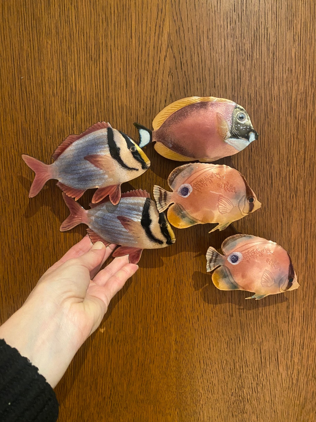 Bovano of Cheshire Handcrafted Enamel Fish Wall Plaque Wall Sea Fish ...