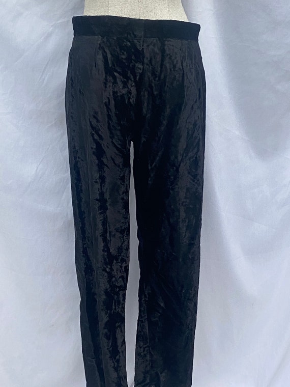 Marshall Lester 1970s vintage black crushed velvet me… - Gem
